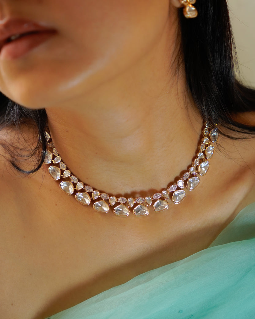 ROOP- Radiant Crystal Elegance Necklace Set – Ruwani
